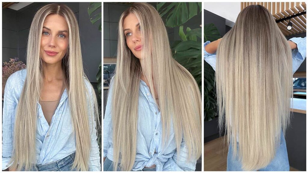 Ash blonde wig in color "CIARA" (long bob) | Hairalicious